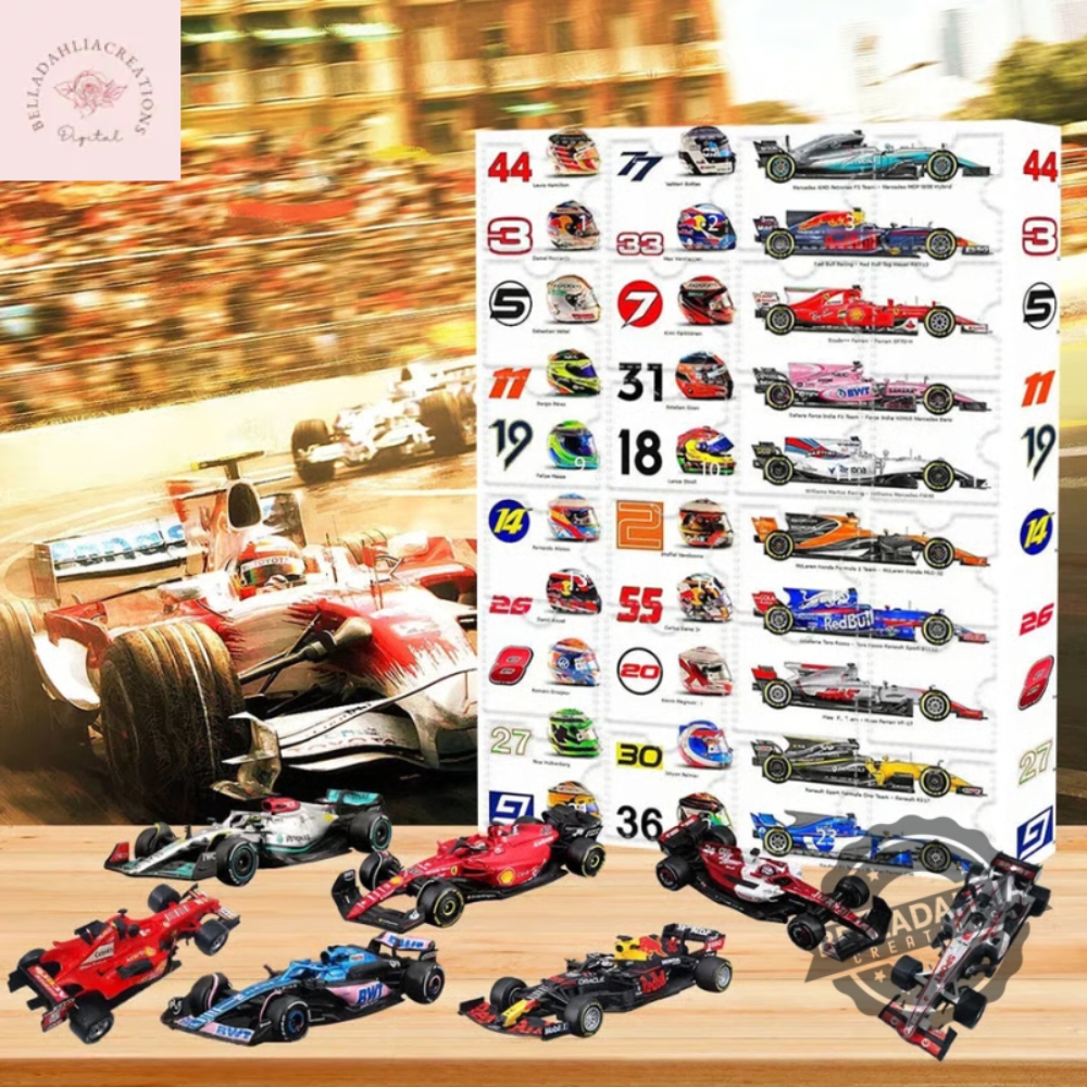 Formula 1 Racing Advent Calendar - Belladahliacreations
