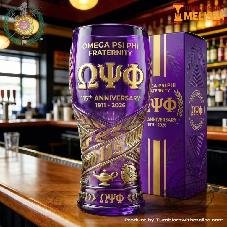 Omega Psi Phi Fraternity Inc 115Th Anniversary 2026 Beer Glass Limited ...